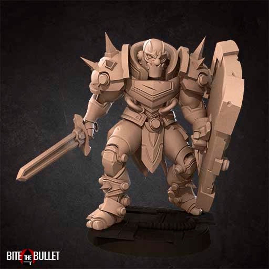 Warforged Warrior 2v Bite the Bullet Tabletop & RPG Miniature - Etsy