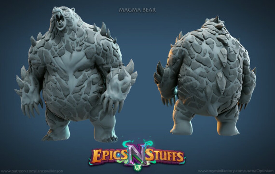 Magma Bear Epics 'N' Stuff Tabletop & RPG | Etsy