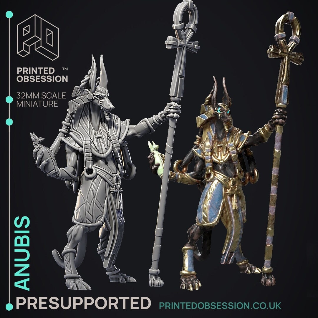 Anubis, court of Anubis Printed Obsession Tabletop & RPG Miniature - Etsy