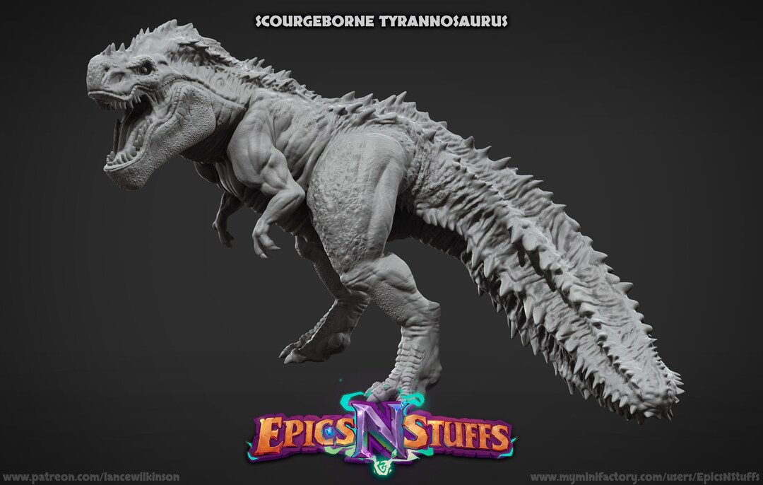 Scourgeborne Tyrannosaurus Epics 'N' Stuff Tabletop & RPG Miniature - Etsy