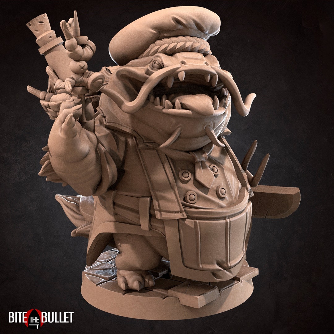 Ganbon-san, the Chef Locathah Bite the Bullet Resin Tabletop/rpg ...