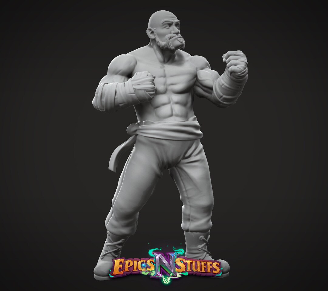 Human Monk/brawler, Pose 1 Epics 'N' Stuff Tabletop & RPG Miniature - Etsy