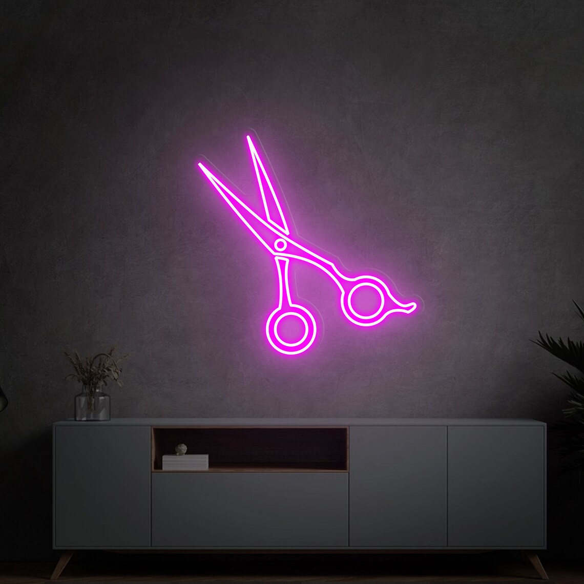Scissors Neon Sign, Scissors Led Sign, Scissors Light Sign, Beauty ...