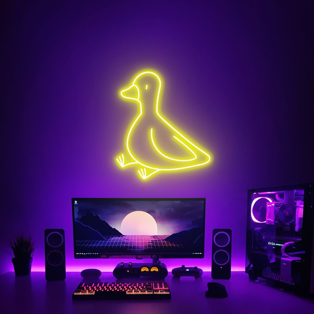 Duck Neon Sign Bedroom Custom Led Sign Room Wall Art Neon Wall Decor ...