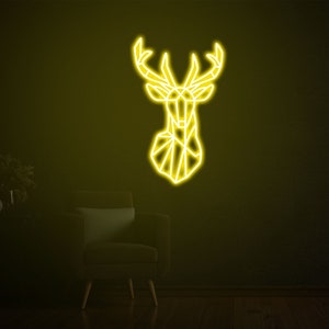 Christmas Reindeer Elk Deer Neon Sign Christmas Gift Home - Etsy