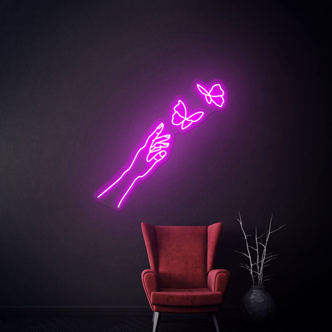 Handmade Led Neon Sign Butterfly Led Neon Sign Butterflies | Neon Sign ...