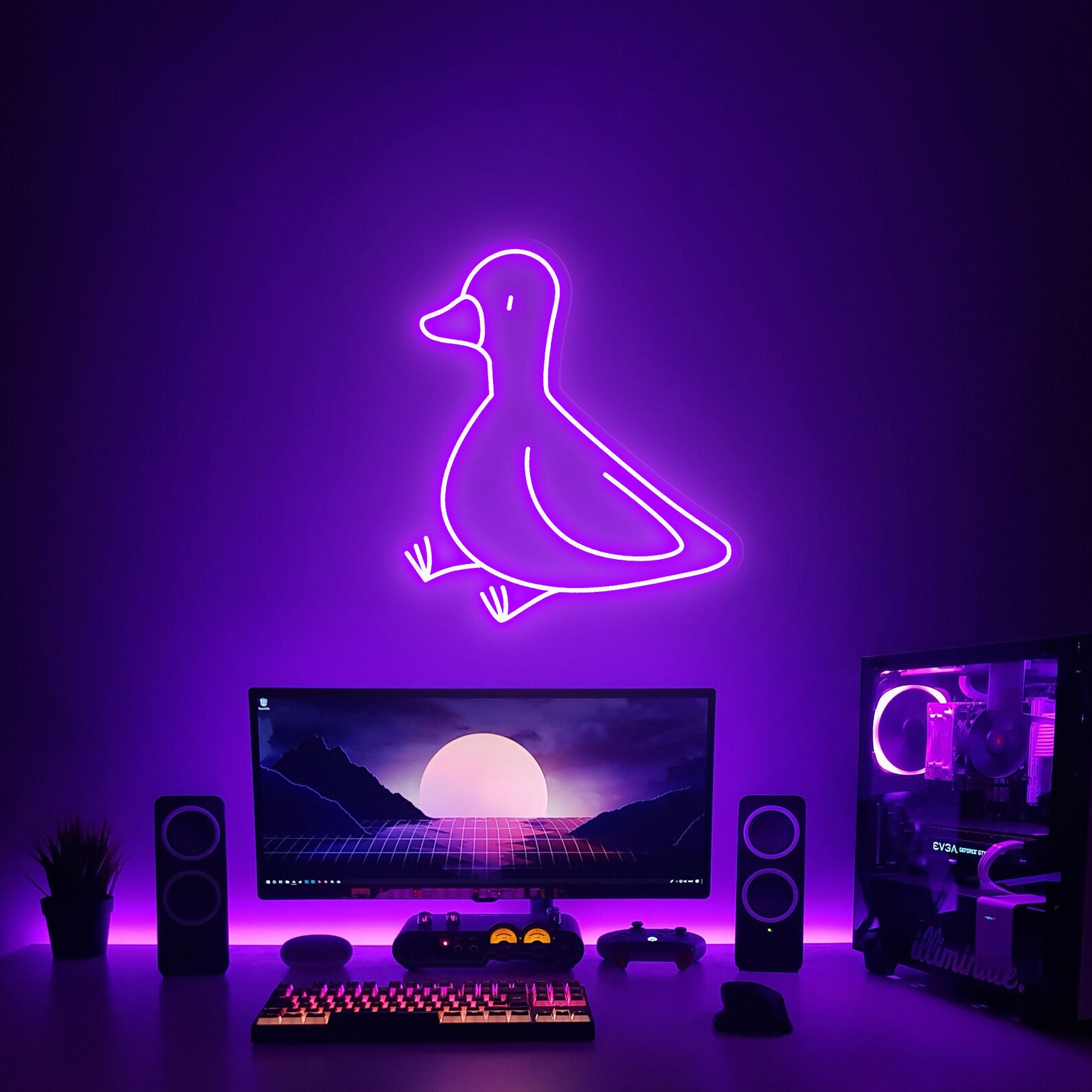 Duck Neon Sign Bedroom Custom Led Sign Room Wall Art Neon Wall Decor ...