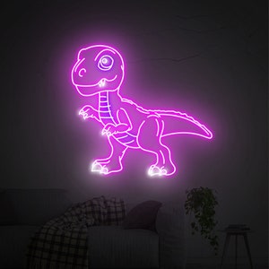 Dinosaur Neon Sign, Tyrannosaurus Led Neon Light, Custom Led Light up ...