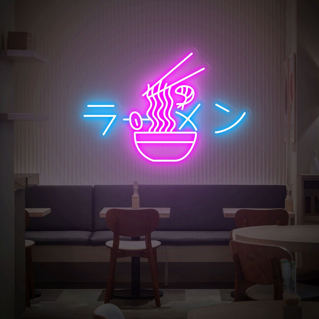 Ramen Japanese Noodles Neon Sign | Living Room Shop Wall Decor Art ...