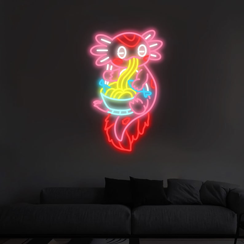 Ramen Salamander Neon Sign | Neon Sign Bedroom| Japanese Neon Sign ...