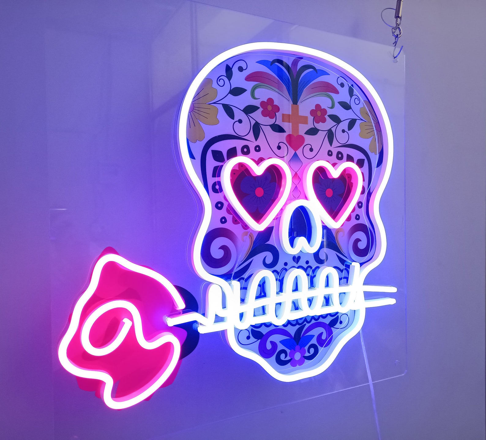Skull neon sign custom neon light | Etsy
