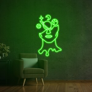Galaxy Brain Neon Sign Flex Personalized Gift Wedding Neon Decor Sign ...