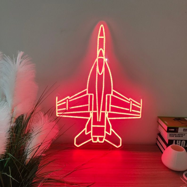 Customized Neon Sign Jet Planehandmade Neon Lights for - Etsy