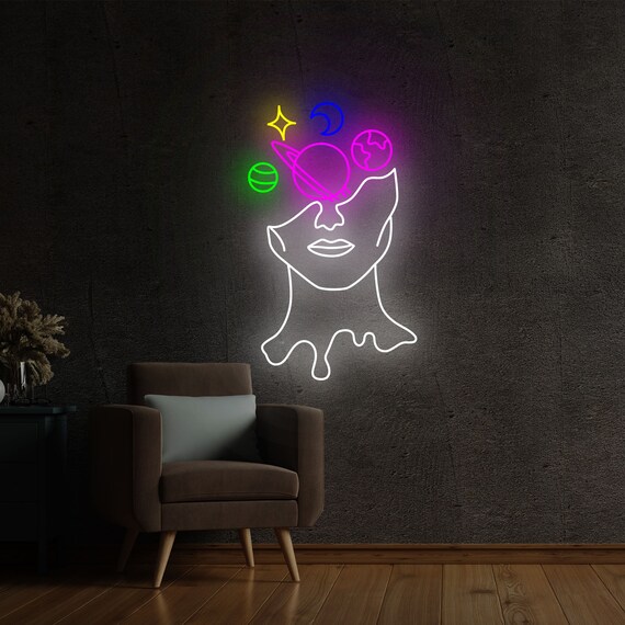 Galaxy Brain Neon Sign Flex Personalized Gift Wedding Neon | Etsy