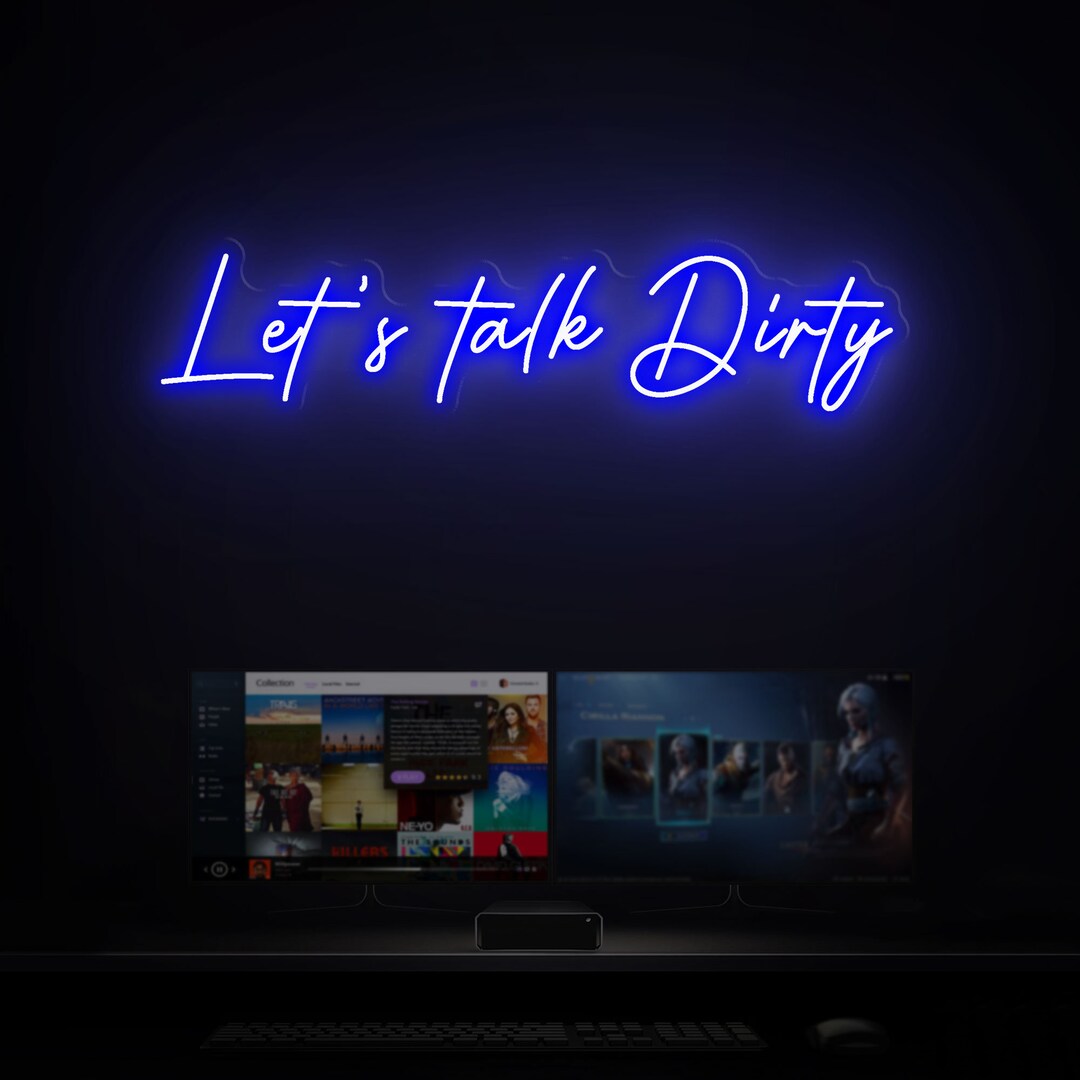 Let's Talk Dirty Neon Sign, Talk Dirty Neon Light, Neon Signs Bar Light ...