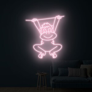 Monkey Neon Sign for Kids Room, Bar, Restaurant, Office Living Room ...