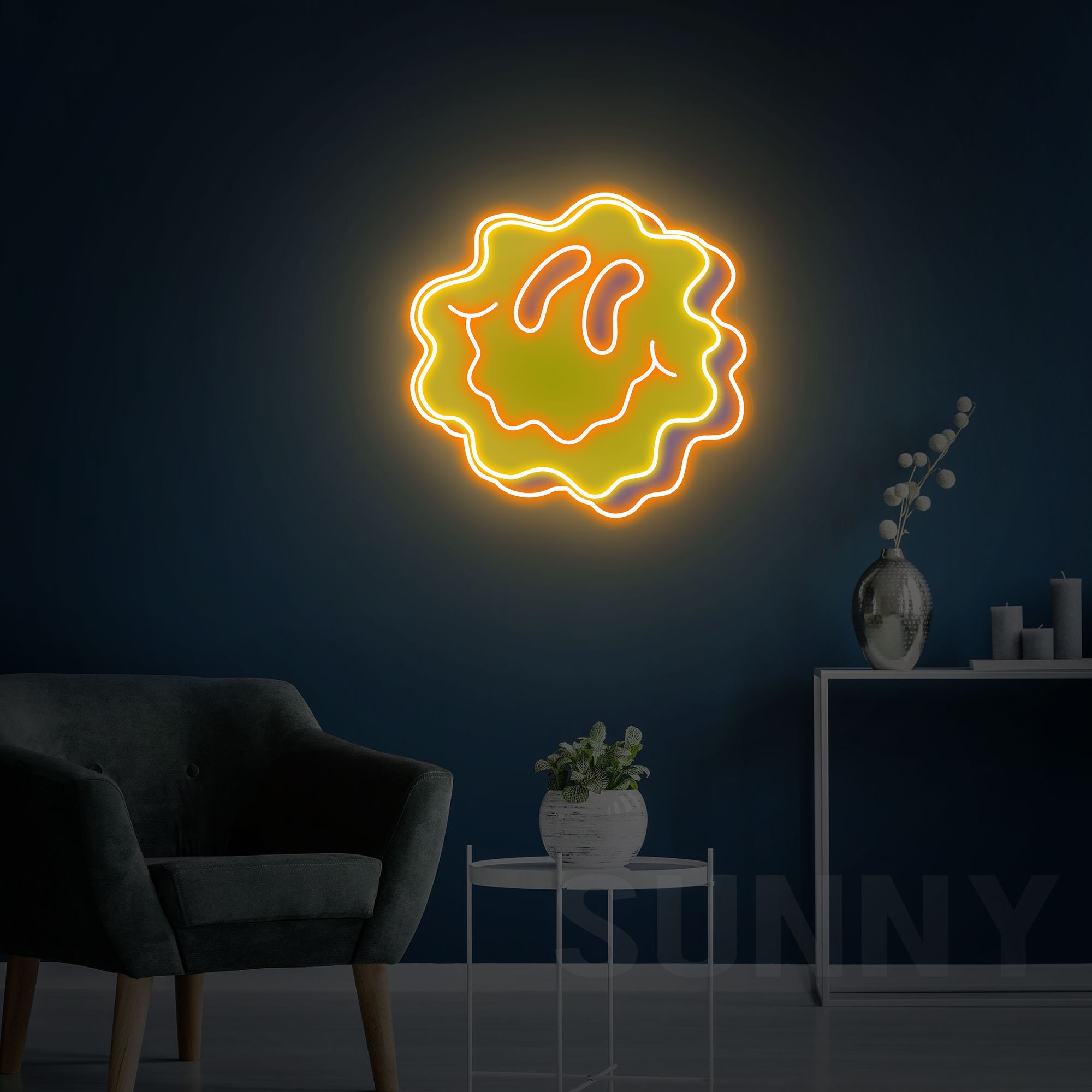 Smile Neon Sign, UV Print Acrylic Led Neon Sign, Smile Neon Light ...