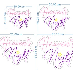 Heaven's Night Neon Sign | Custom Neon Lights Sign | Wedding Neon Sign ...