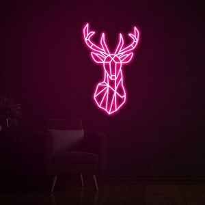 Christmas Reindeer Elk Deer Neon Sign Christmas Gift Home - Etsy