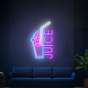 Juice Neon Sign, Juice Bar Led Sign, Juice Wall Decor, Juice Bar Decor ...