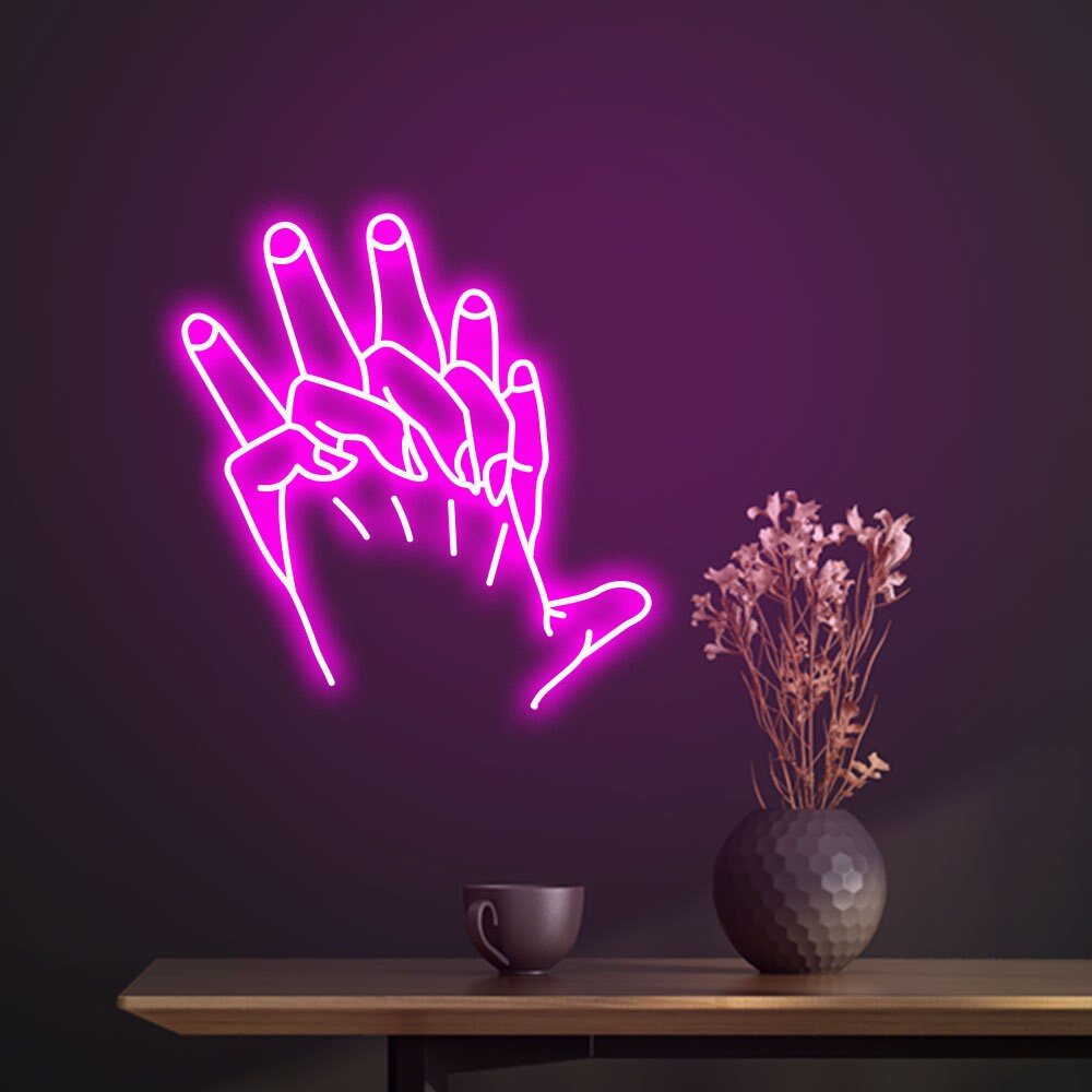 Hand neon sign custom neon signs for home | Etsy