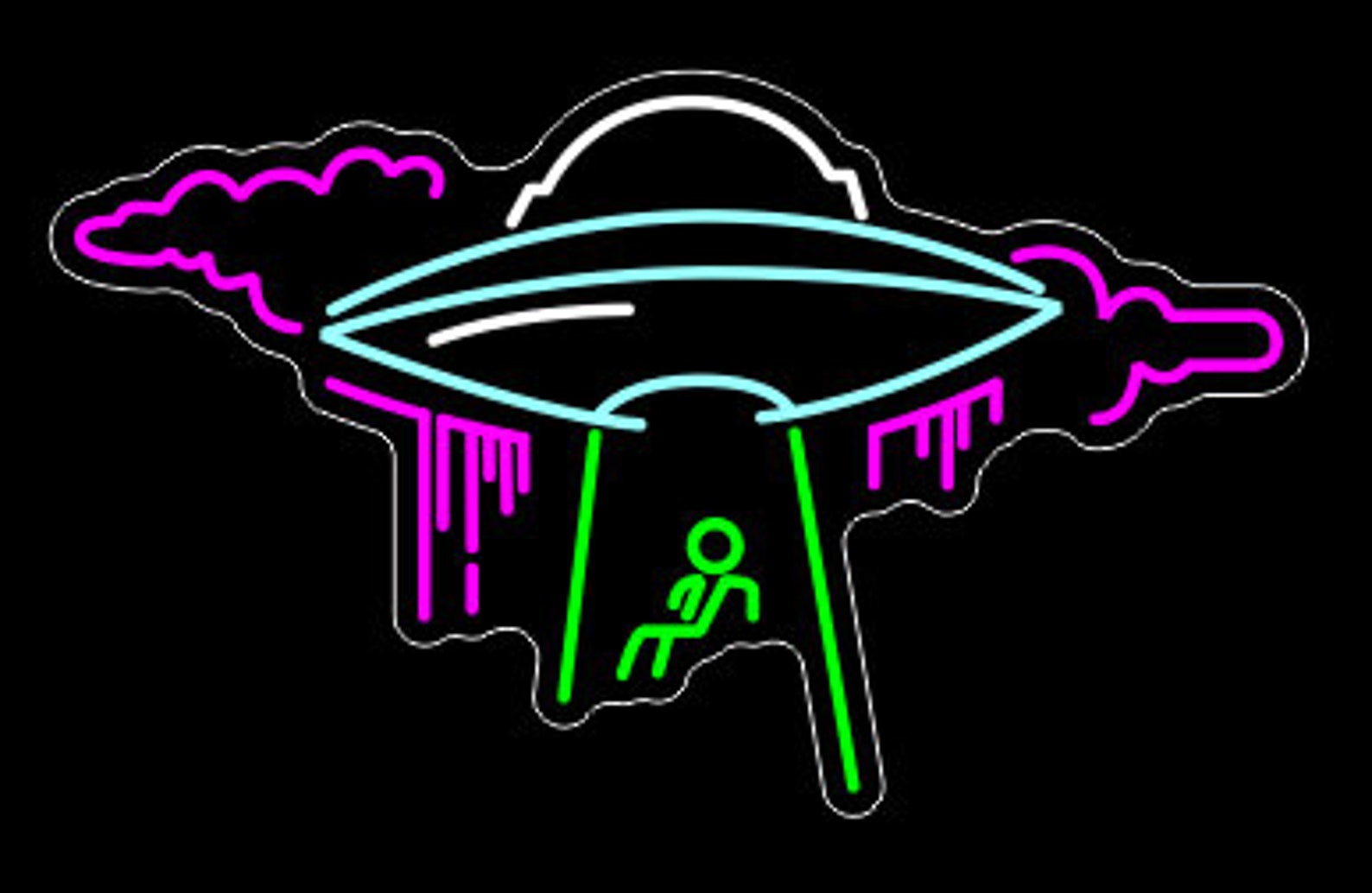 UFO Neon Sign LED Neon Lights Cloud Neon Wall Decor Flying - Etsy