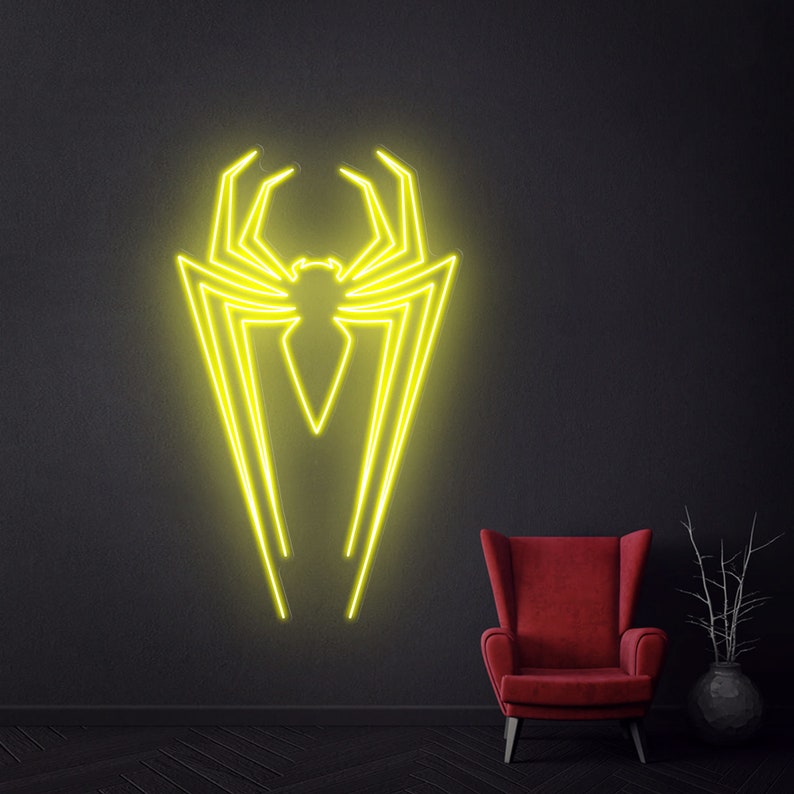 Spider Neon Sign Custom Halloween Neon Sign Neon Light Sign - Etsy