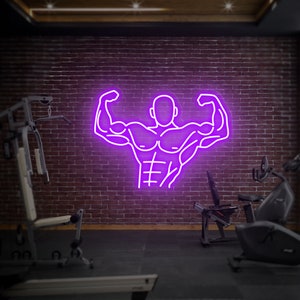 Muscle Neon Sign, Muscle Led Sign, Gym Led Sign, Custom Neon Sign ...