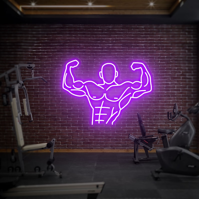 Muscle Neon Sign, Muscle Led Sign, Gym Led Sign, Custom Neon Sign ...