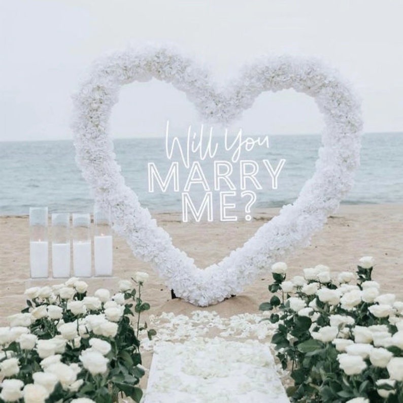 Will You Marry Me Neon Sign Custom Bedroom Bar Wedding Engagement Party ...