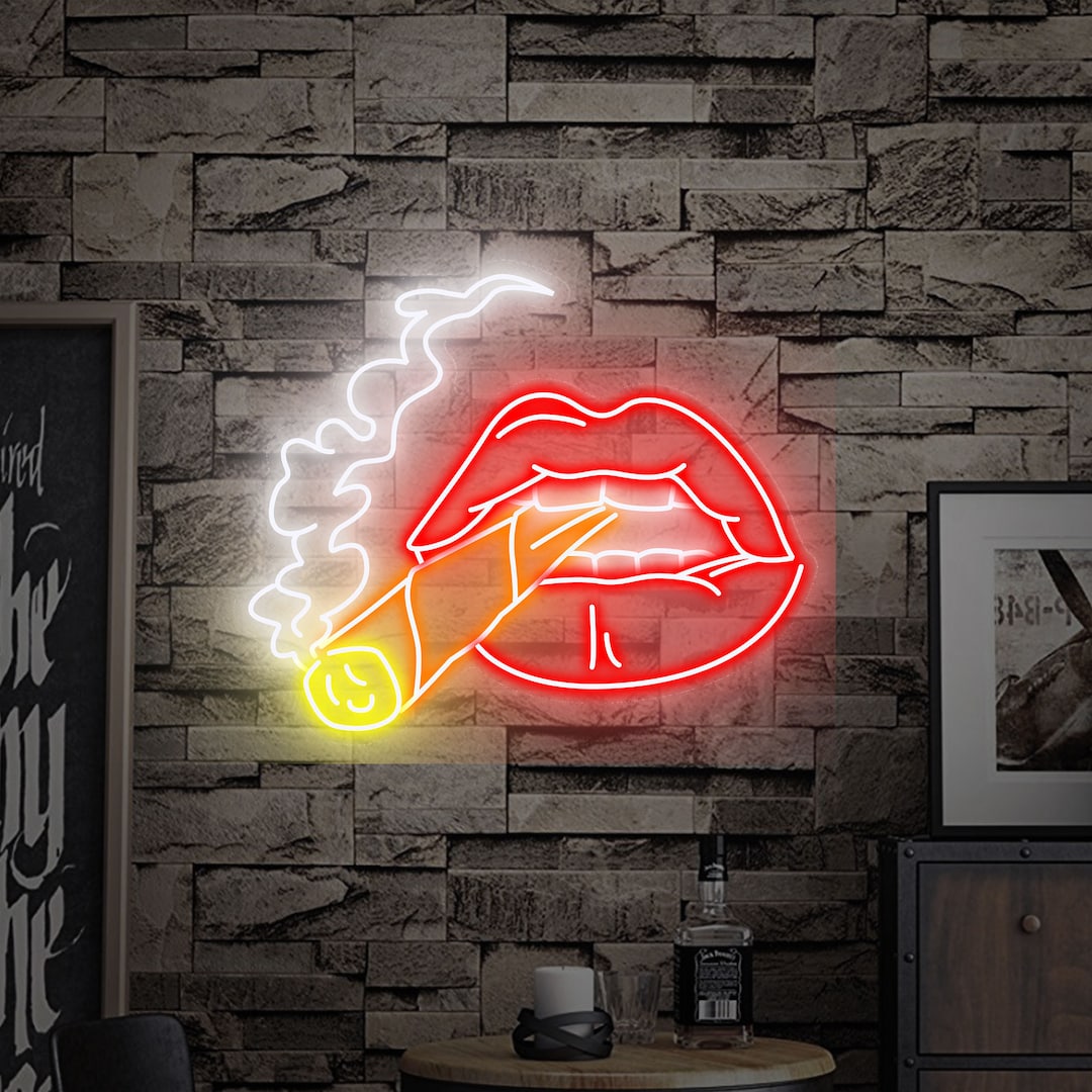 Cigarette Neon Sign, Custom Waterproof Neon Signs Lights Smoking ...
