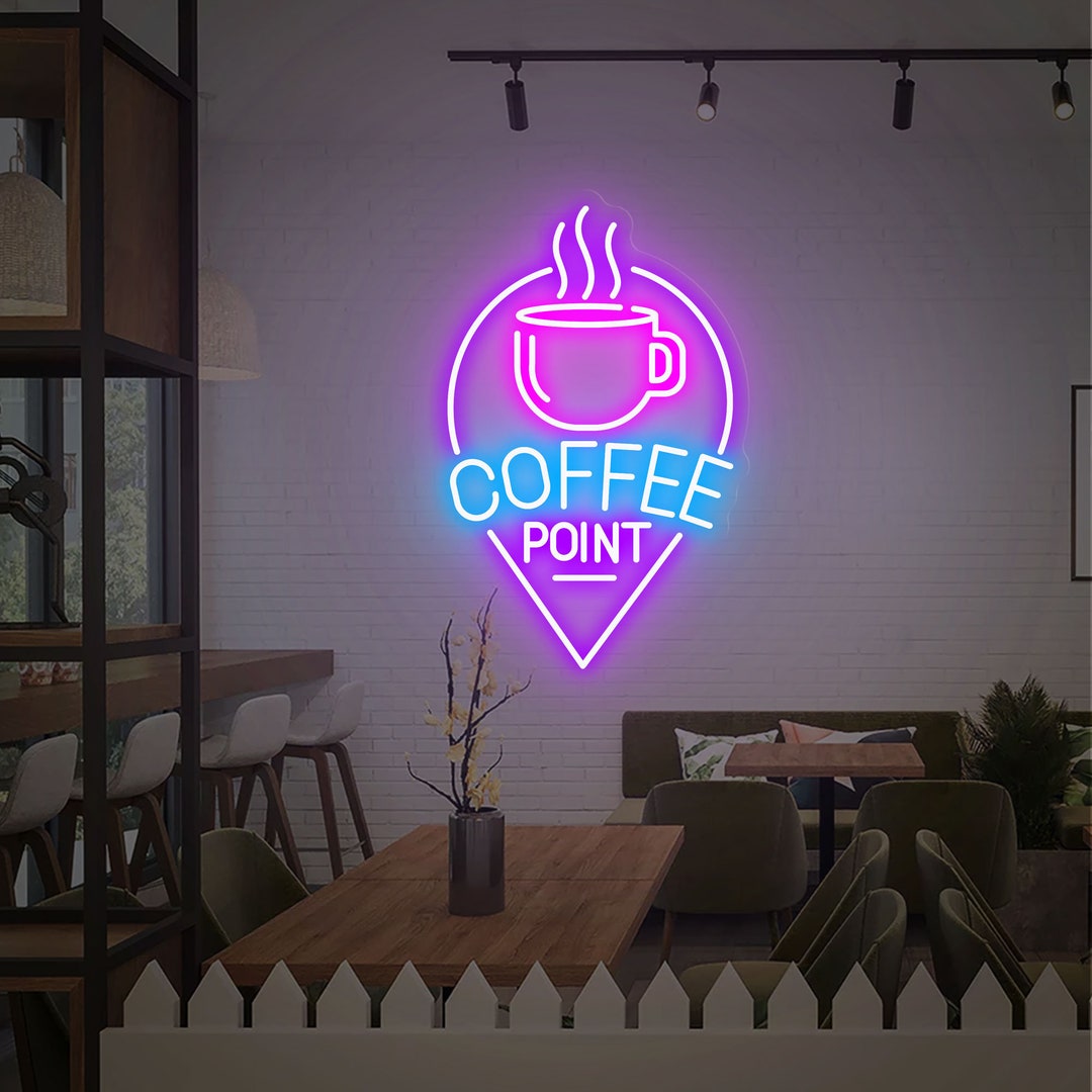 Coffee Neon Sign, Custom Coffee Shop Sign, Cafe Neon Sign Decor, Coffee ...