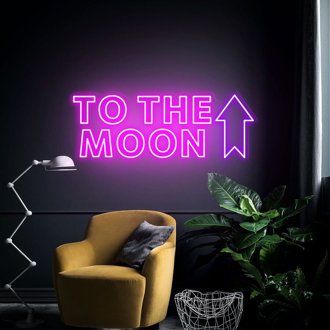 To the Moon Neon Sign, Custom Neon Lights, Wedding Neon Sign Led Light ...