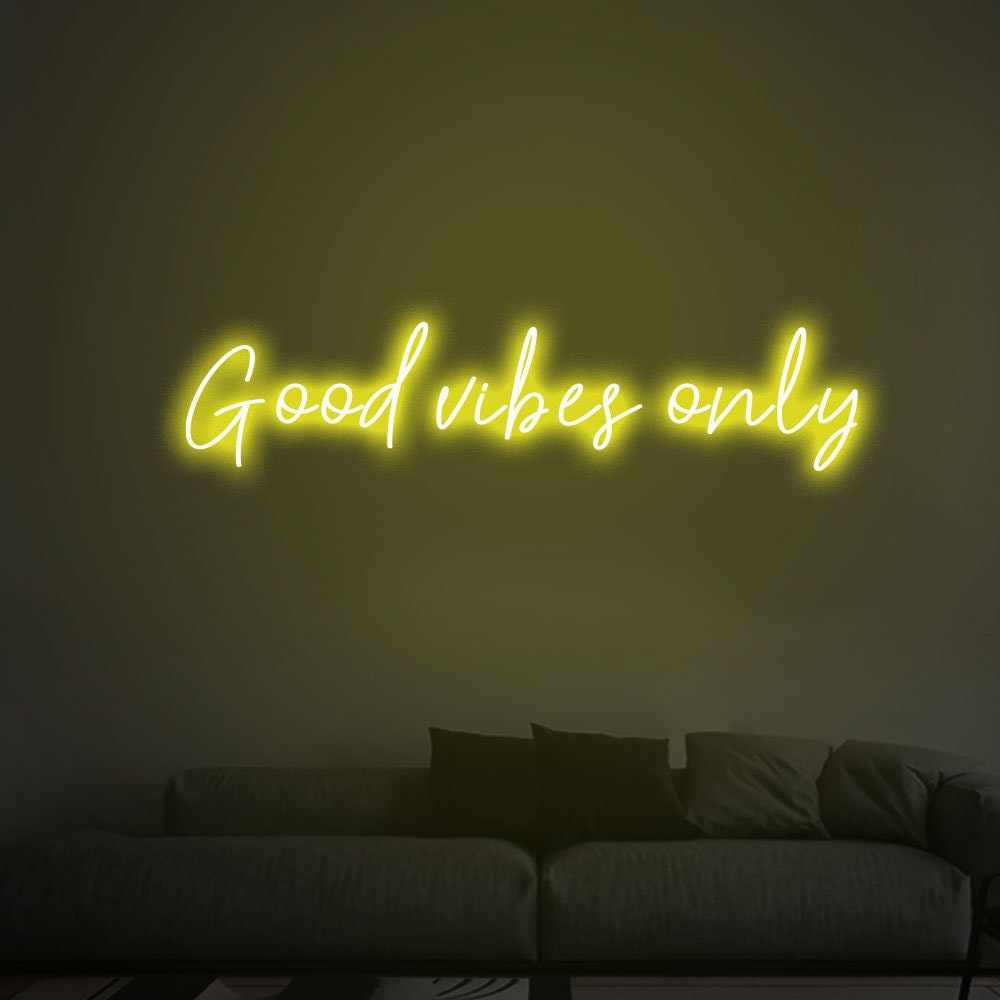 Good vibes only Neon Sign Custom Neon Light | Etsy