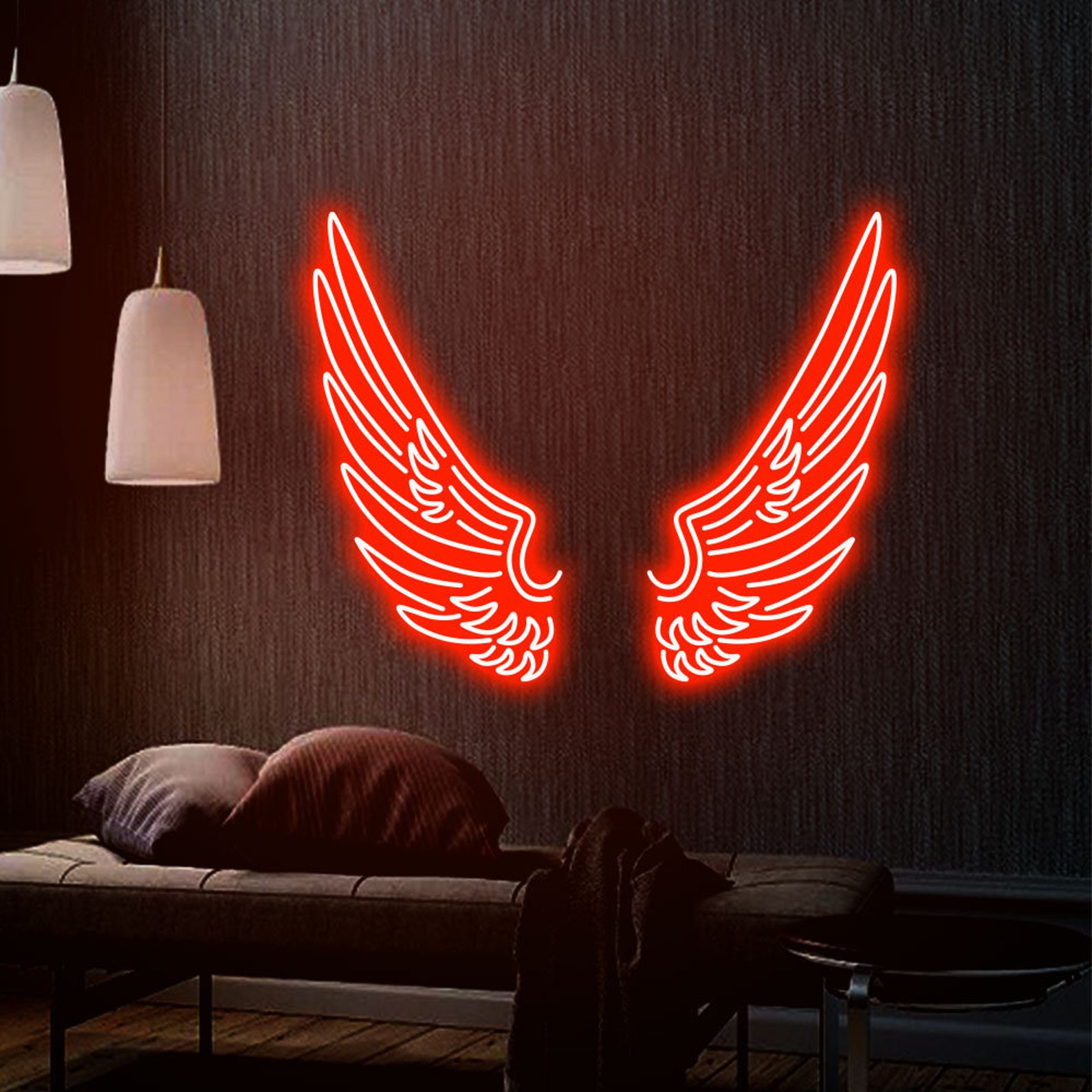 Wing Neon Sign custom Neon Signs for Home Decoramine Neon | Etsy