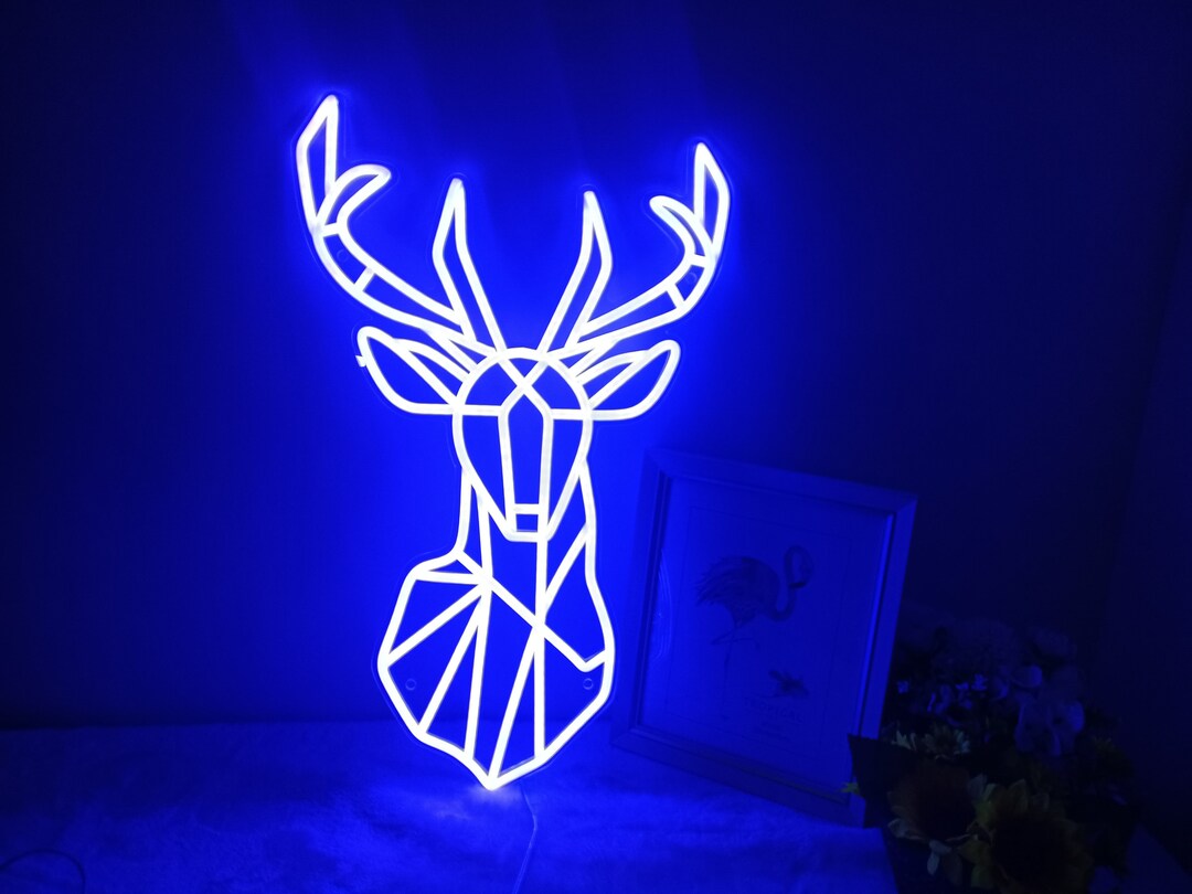 Christmas Reindeer Elk Deer Neon Sign Christmas Gift Home - Etsy