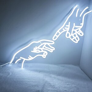 Hands Neon Sign |custom Neon Signs |custom Led Neon Sign |neon Lights ...