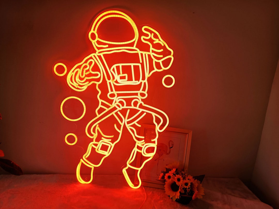 Astronauts Neon Sign ,spaceman Custom Neon Signs for Home Neon Light ...
