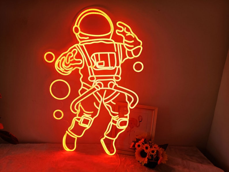 Astronauts Neon Sign spaceman Custom Neon Signs for Home Neon - Etsy