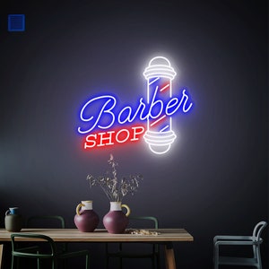 Barber Shop Led Sign, Barber Shop Neon Signs, Wall Decor, Barber Shop ...