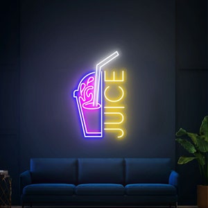 Juice Neon Sign, Juice Bar Led Sign, Juice Wall Decor, Juice Bar Decor ...