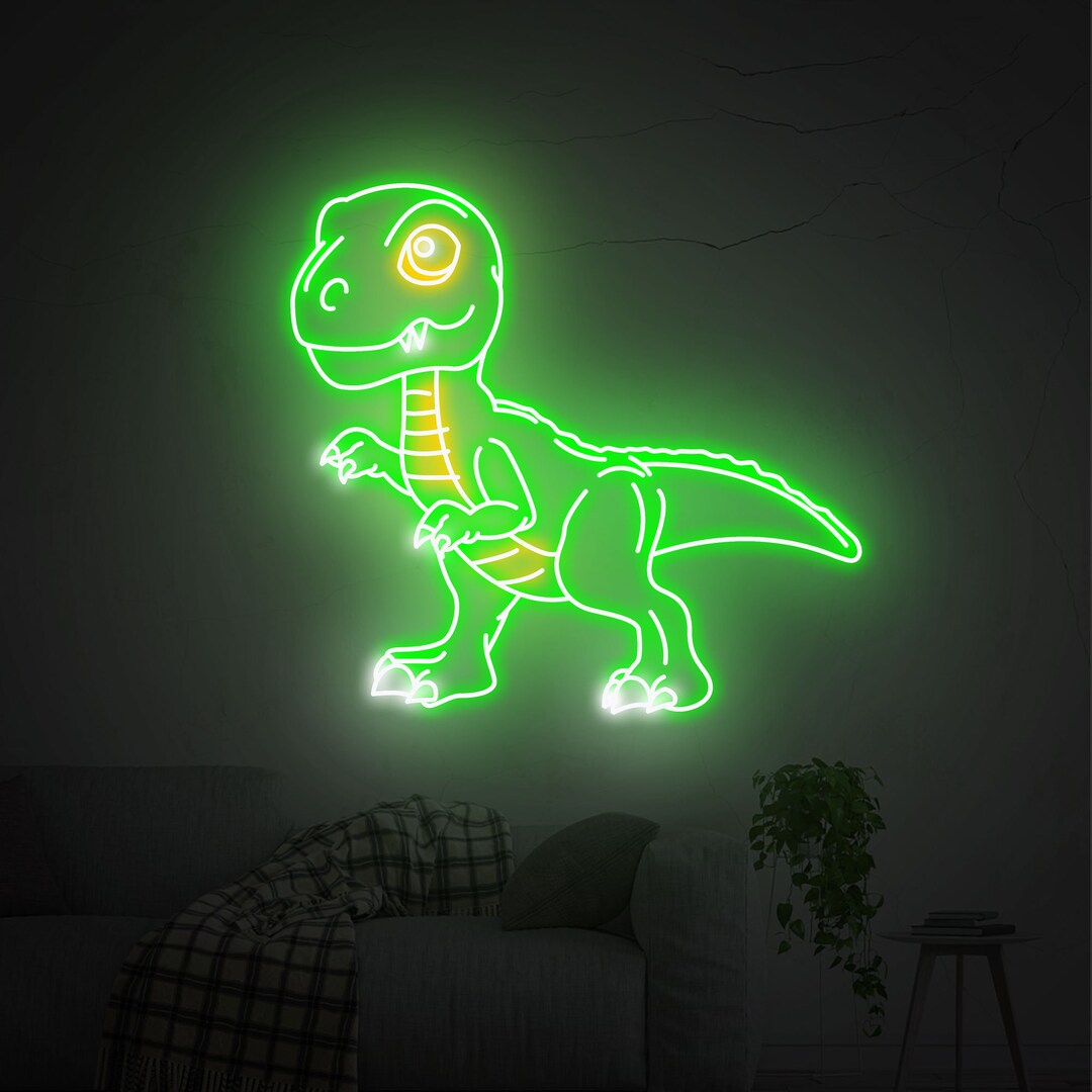 Dinosaur Neon Sign, Tyrannosaurus Led Neon Light, Custom Led Light up ...