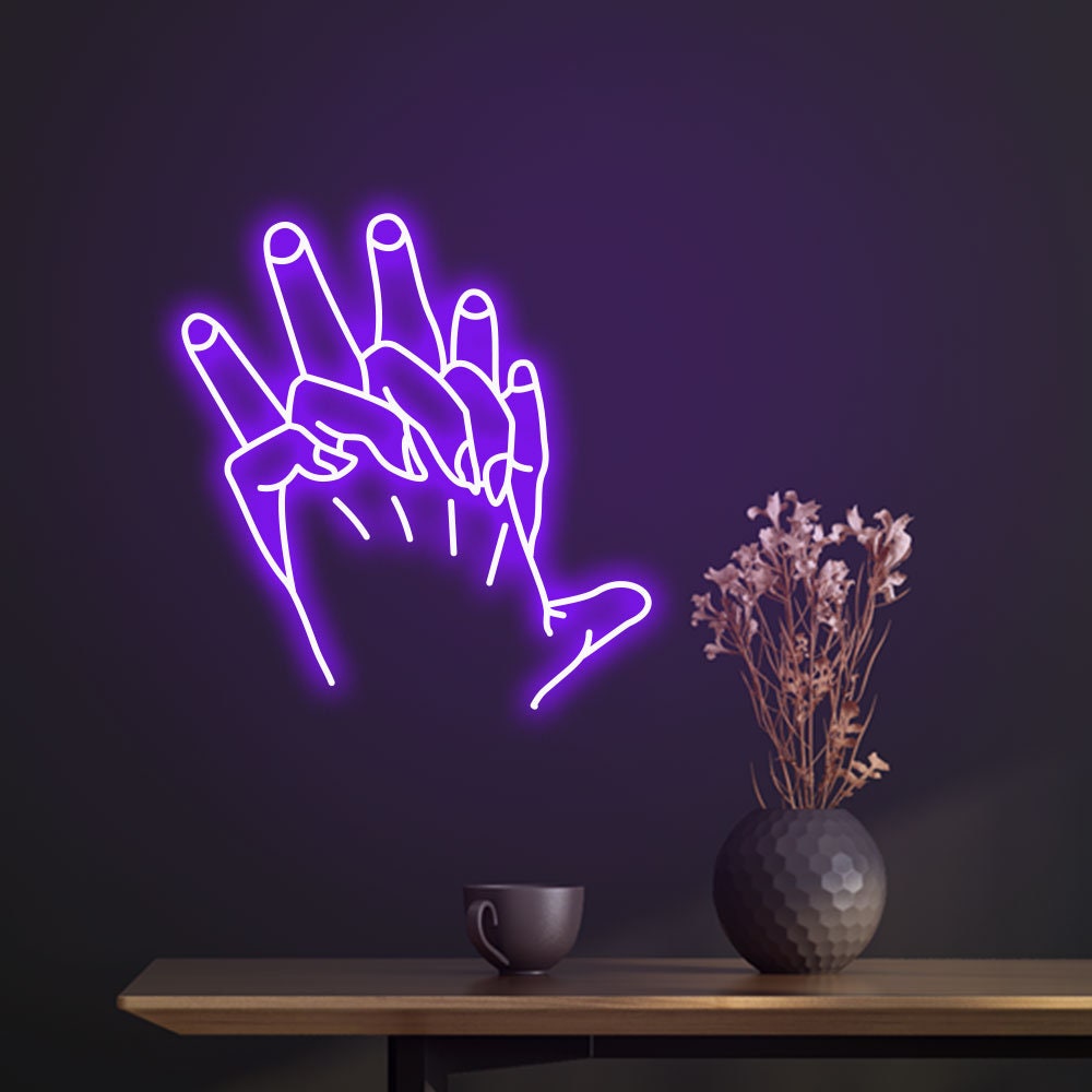 Hand neon sign custom neon signs for home | Etsy