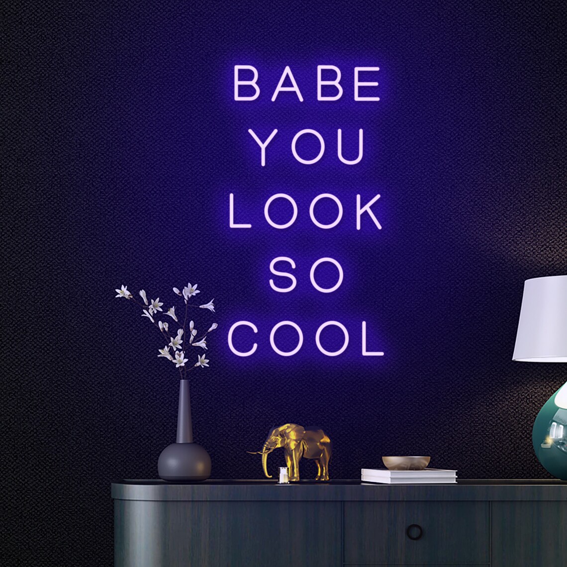 Baby You Look so Cool Neon Sign custom Neon Signs - Etsy