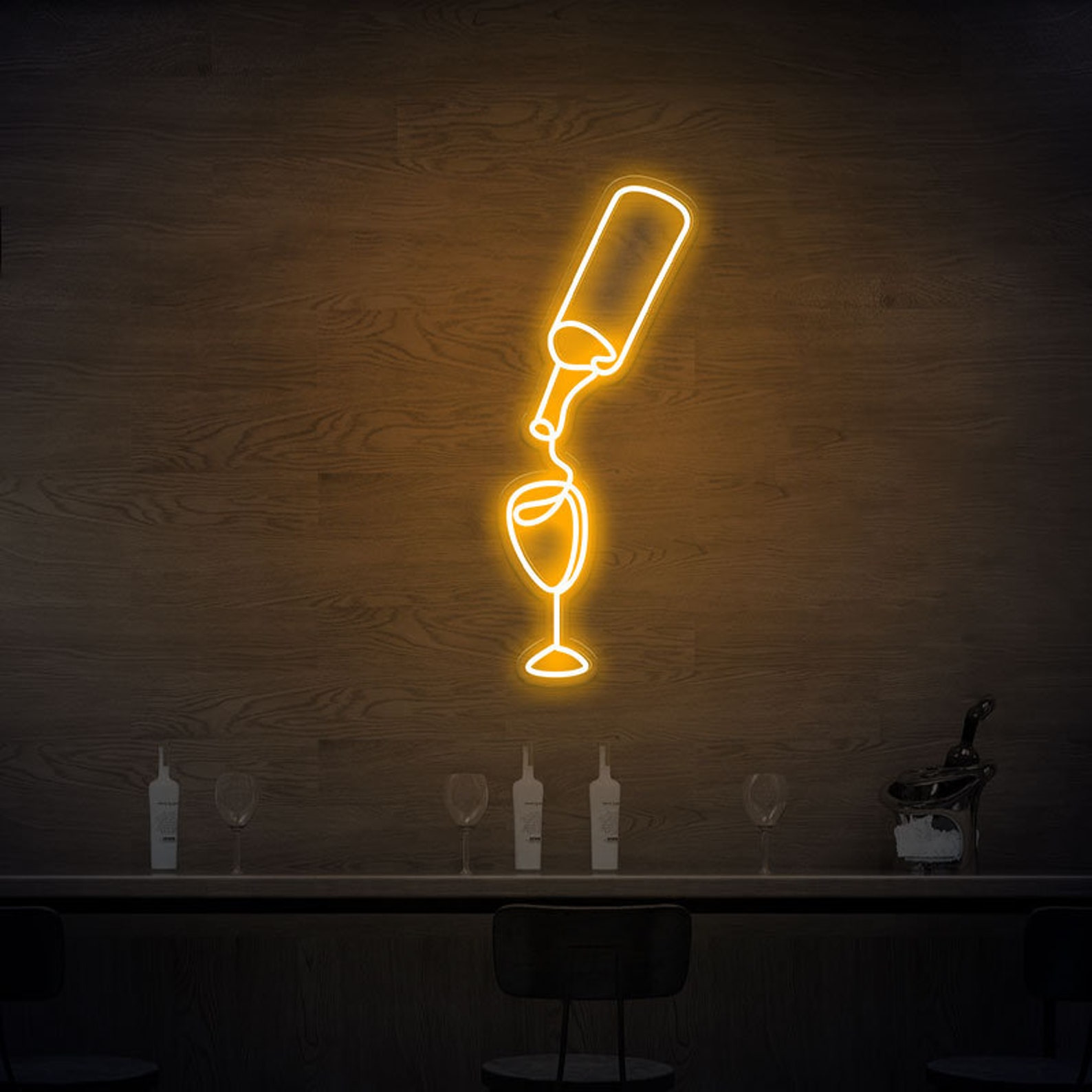 Wine Neon Sign Lights Personalized Custom Neon Sign for Bar - Etsy