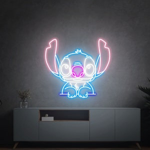 Stitch Neon Sign Stitch Led Neon Sign Kid's Room Neon - Etsy Australia