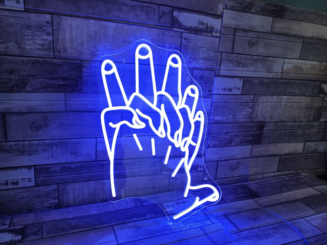 Hand Neon Sign ,custom Neon Signs for Home - Etsy