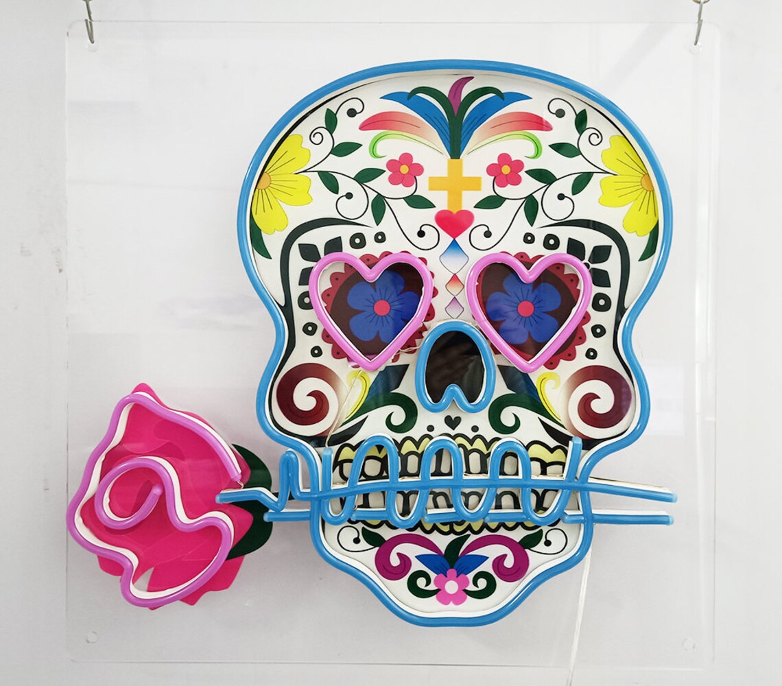 Skull Neon Sign custom Neon Light - Etsy