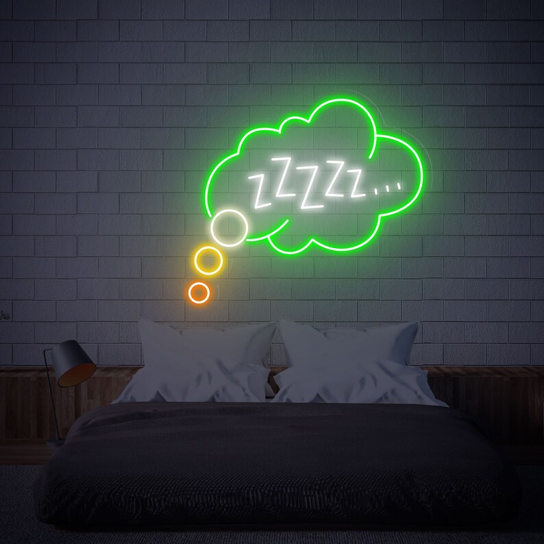 Goodnight Sleeping Zzzz Neon Sign Led Neon Sign Kid's - Etsy