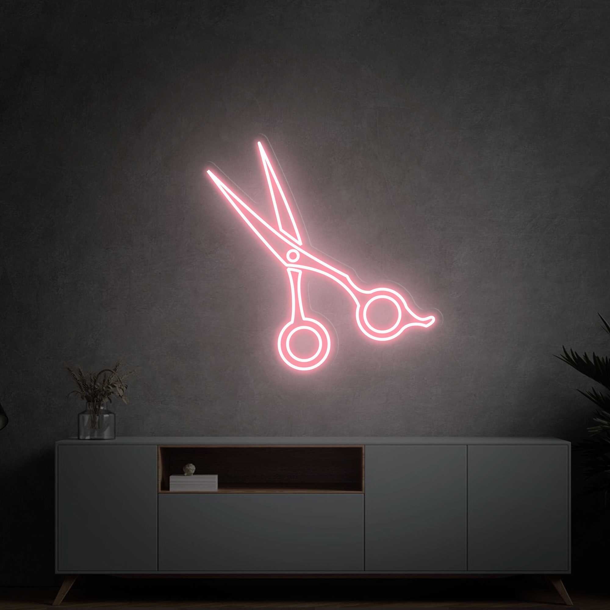 Scissors Neon Sign, Scissors Led Sign, Scissors Light Sign, Beauty ...